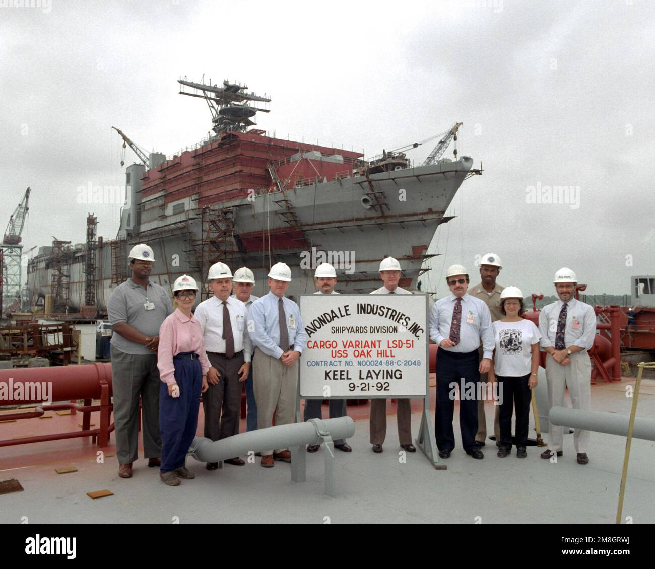 Officials of Avondale Industries, Shipyards Division, and U.S. Navy ...
