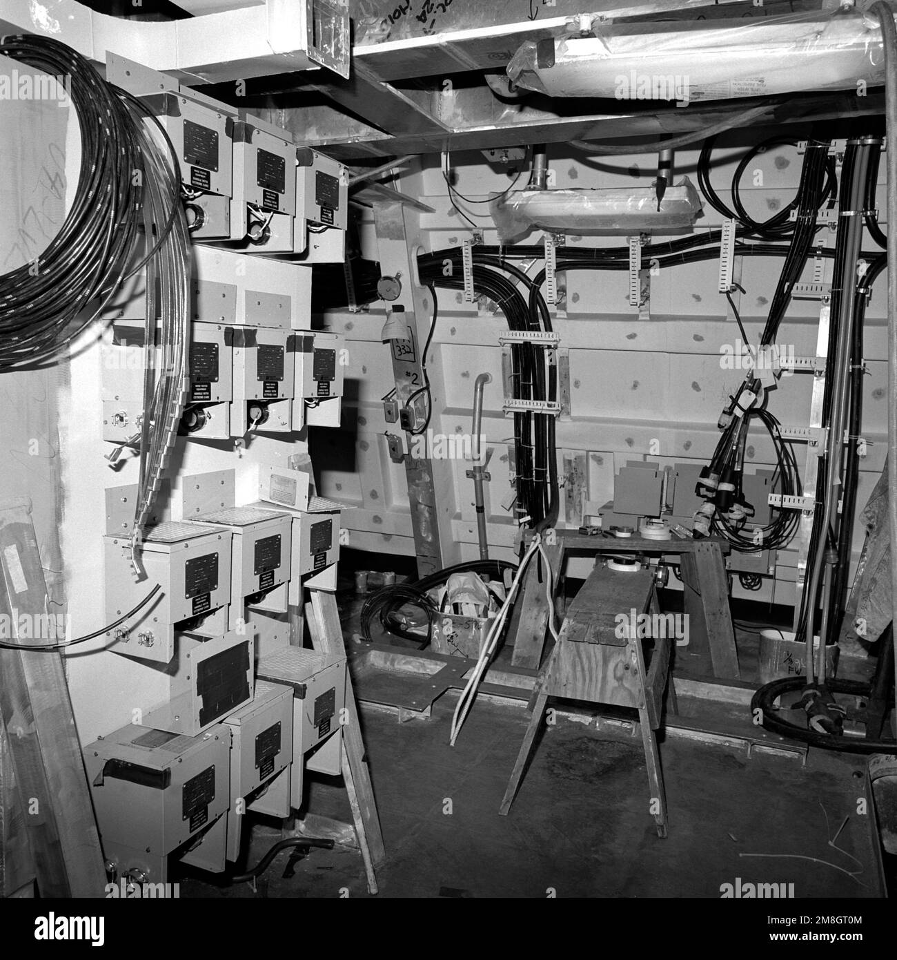 A view of the Aegis radar room No. 4 on the guided missile cruiser ...