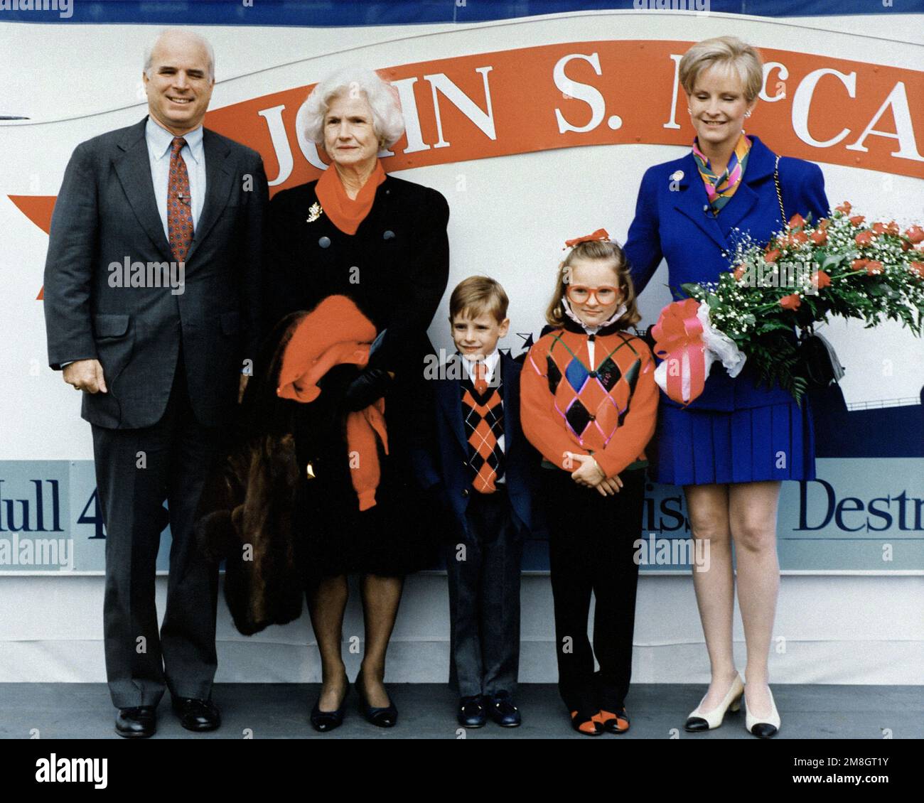 Members of the McCain family pose for a photograph during the ...