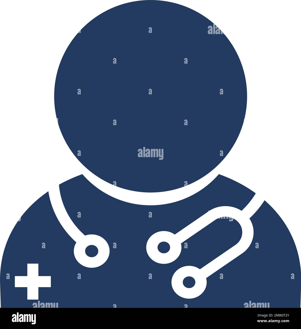 Doctor silhouette icon. Physician in hospital. Editable vector Stock ...