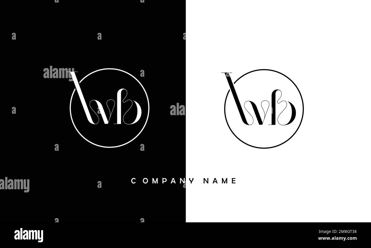 WB, BW Abstract Letters Logo Monogram Stock Vector Image & Art - Alamy