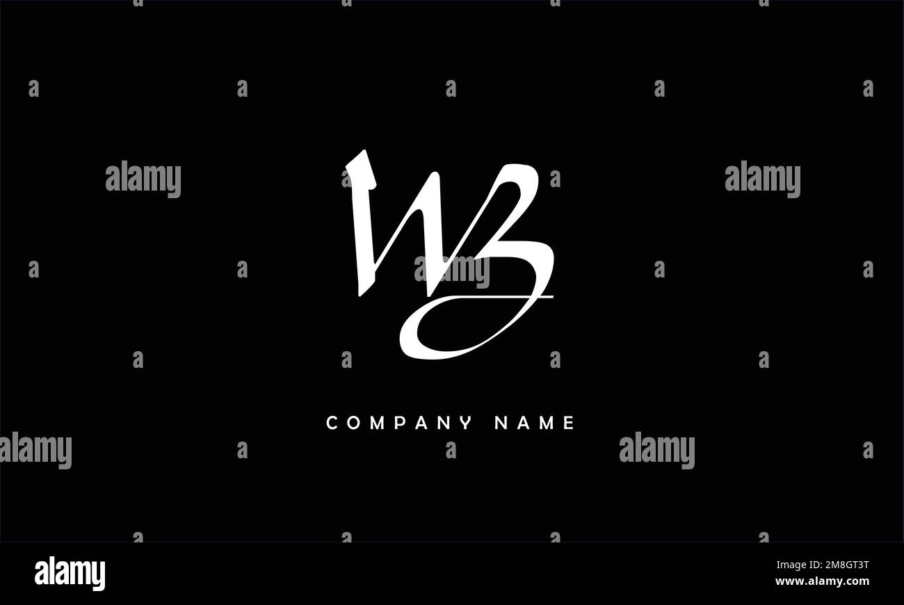 WB, BW Abstract Letters Logo Monogram Stock Vector Image & Art - Alamy