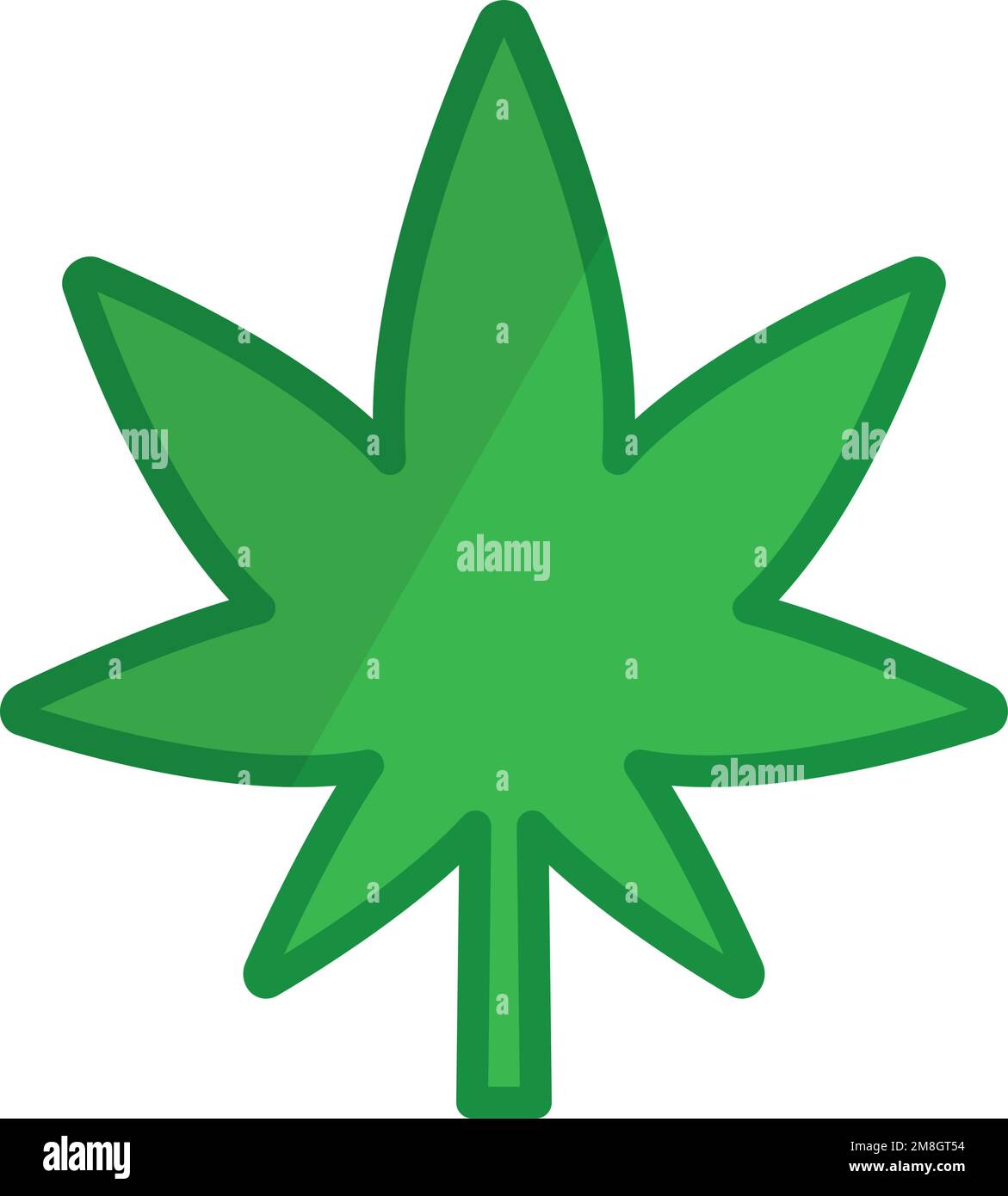 Modern hemp leaf. Marijuana leaf. Cannabis. Editable vector Stock ...