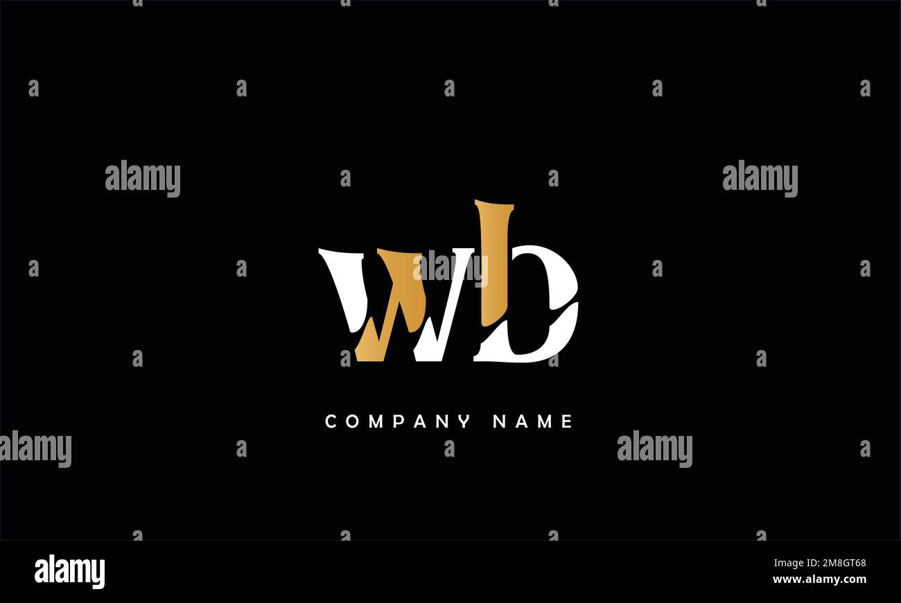 WB, BW Abstract Letters Logo Monogram Stock Vector Image & Art - Alamy