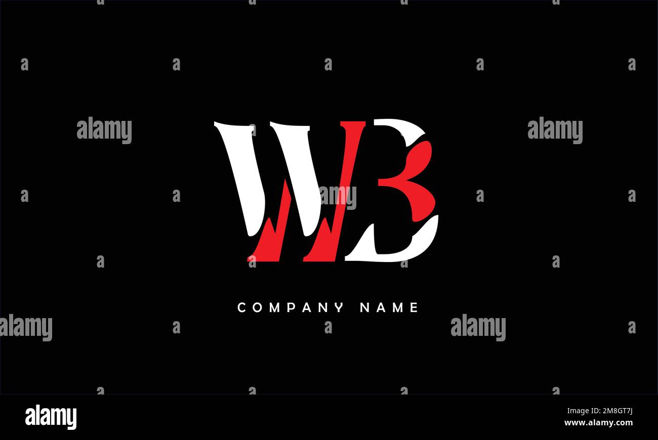 WB, BW Abstract Letters Logo Monogram Stock Vector Image & Art - Alamy