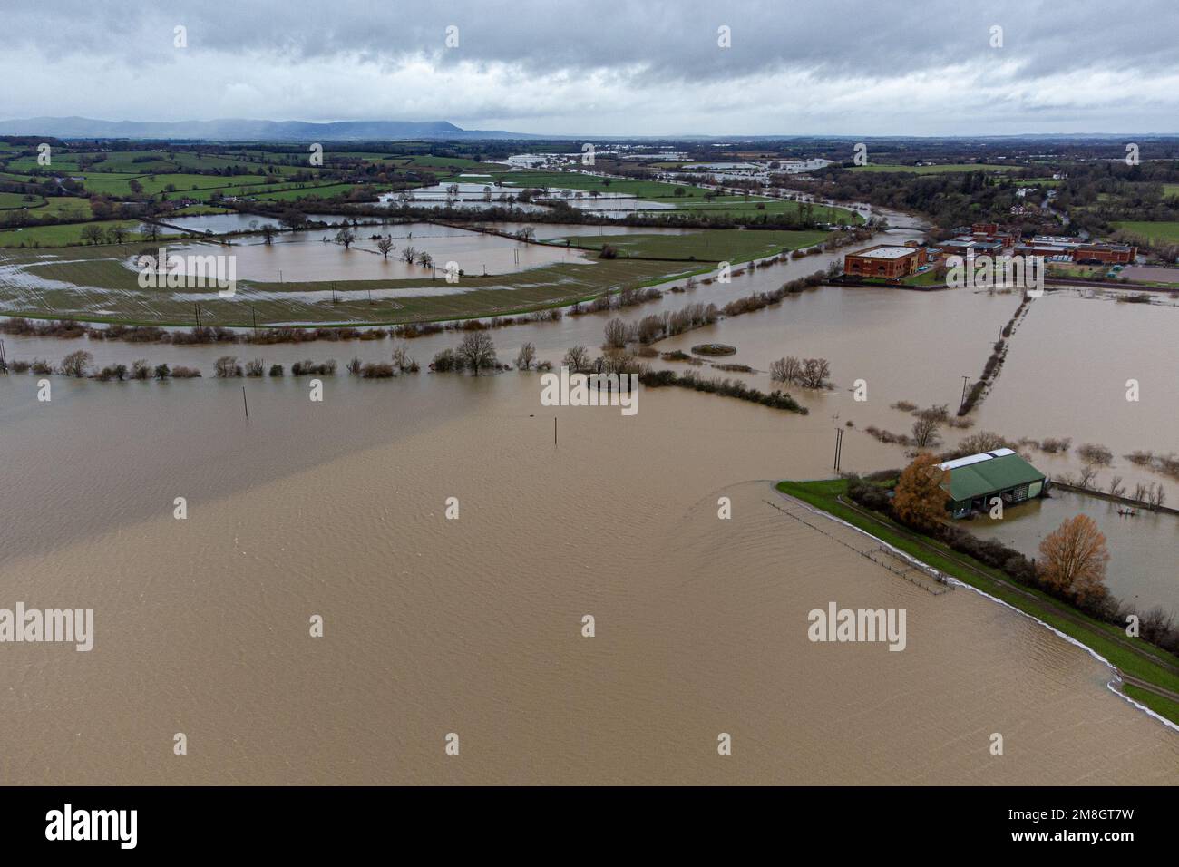 Flooding around Tewkesbury, in Gloucestershire. Heavy rain and blustery ...