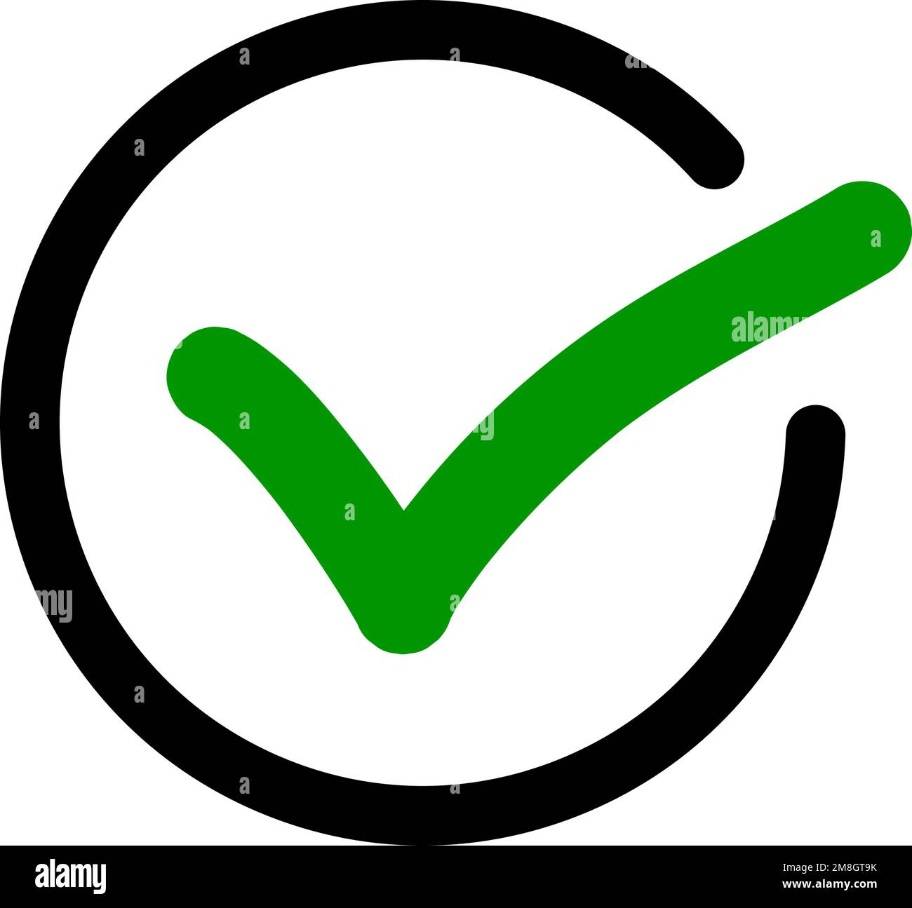 Check mark of agreement. Apply icon. Editable vector Stock Vector Image & Art - Alamy