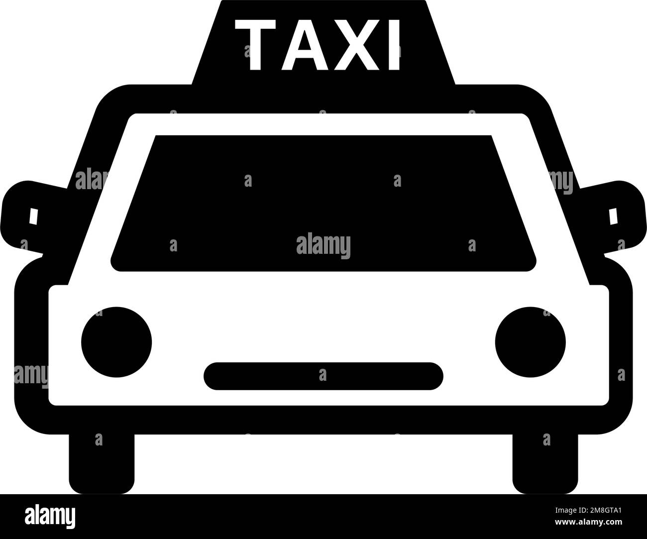 Simple cab icon. Taxi symbol. Editable vector Stock Vector Image & Art ...