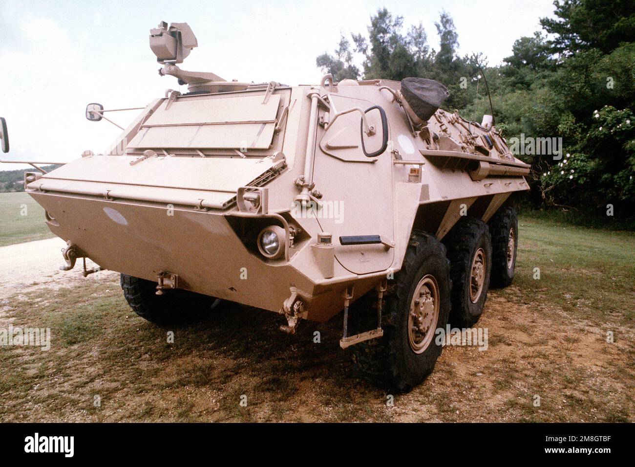 A left front view of an M-93 Fox nuclear-biological-chemical (NBC ...