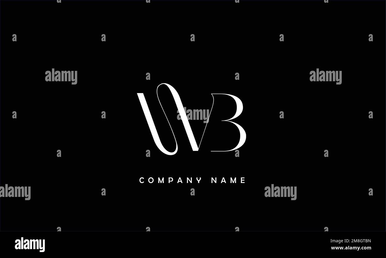 WB, BW Abstract Letters Logo Monogram Stock Vector Image & Art - Alamy