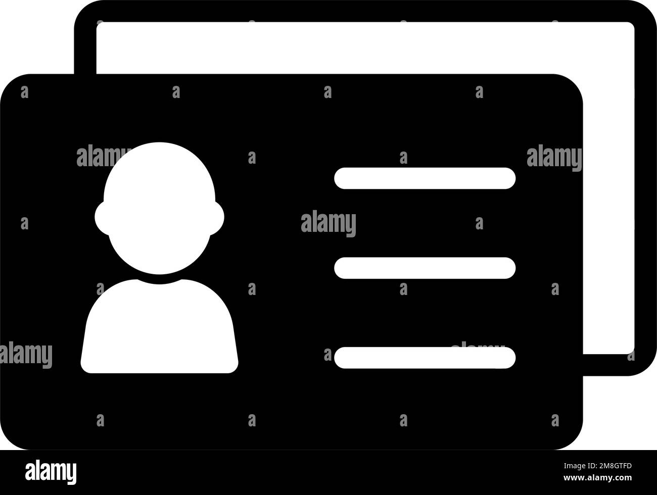 Identification icon with silhouette of a person. Editable vector Stock ...