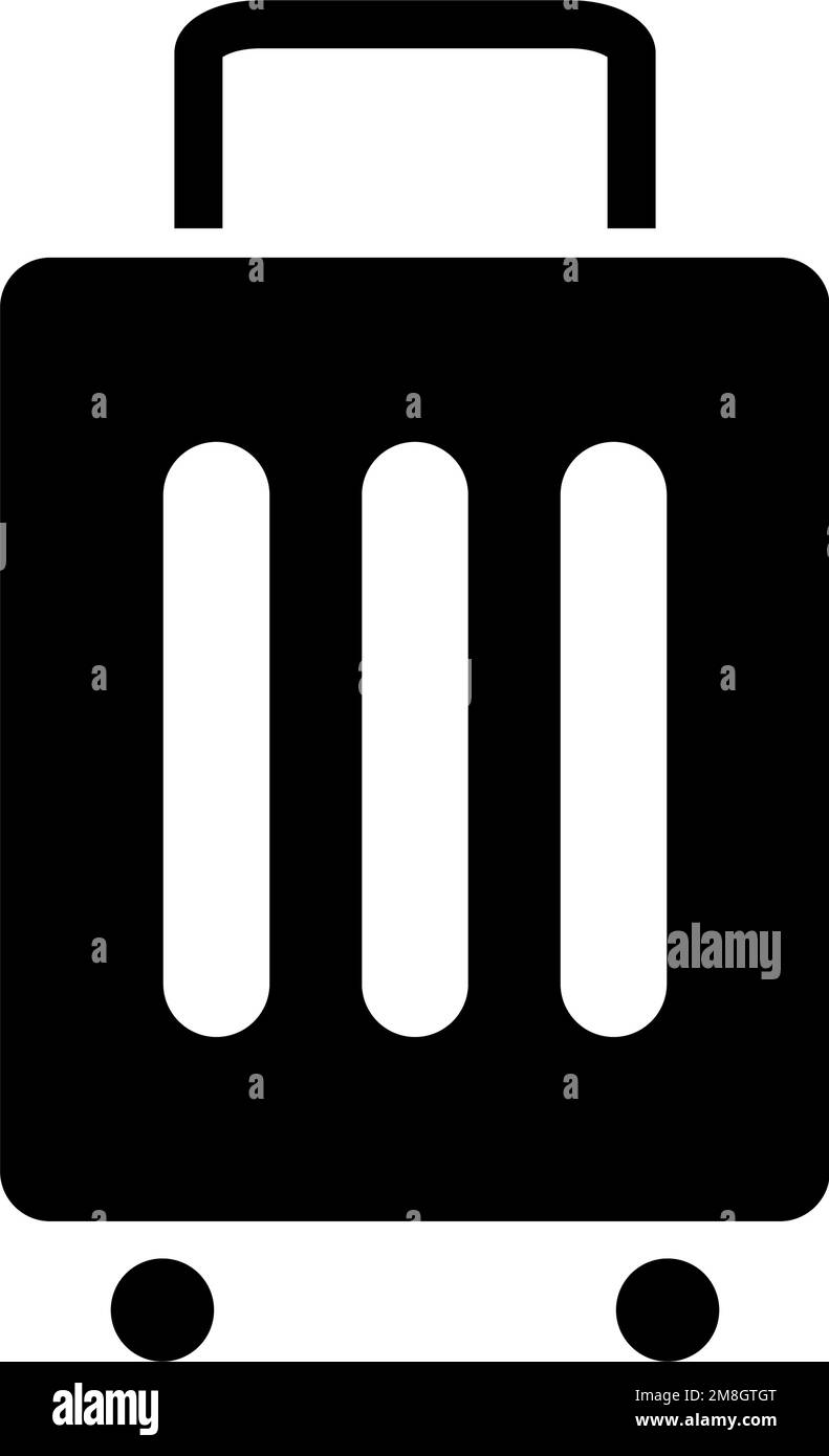 Suitcase silhouette icon. Luggage. Travel luggage. Editable vector ...