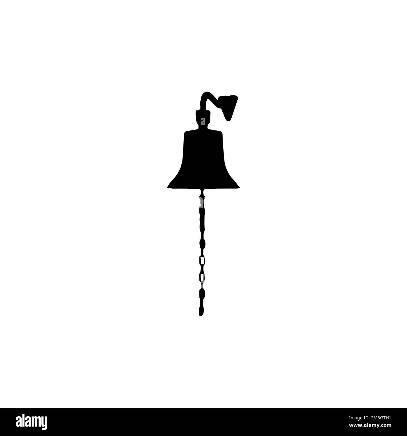 Bell icon. Simple style Merry Christmas big sale poster background ...