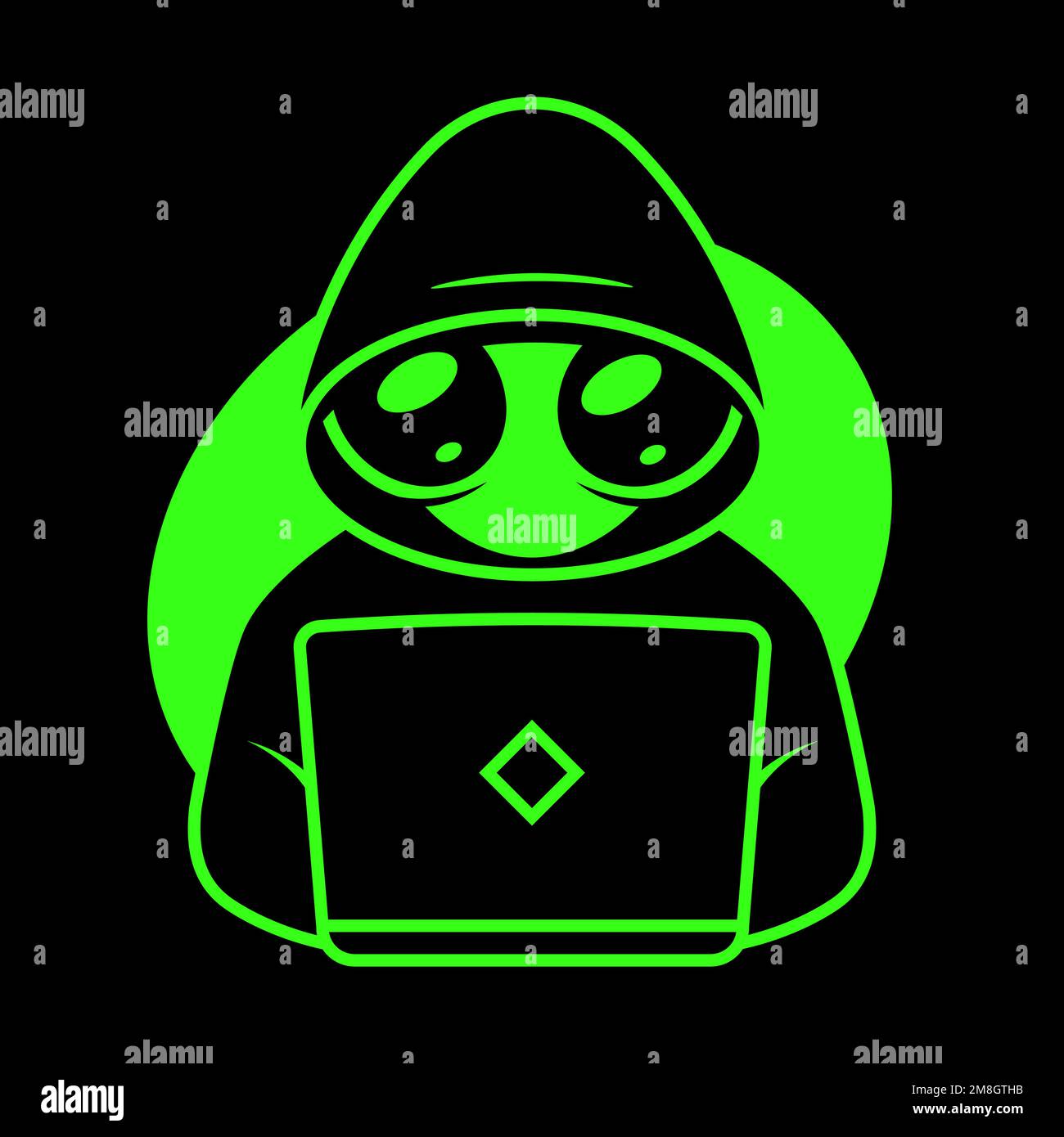 hacker at the laptop low poly wireframe. Internet security protection ...