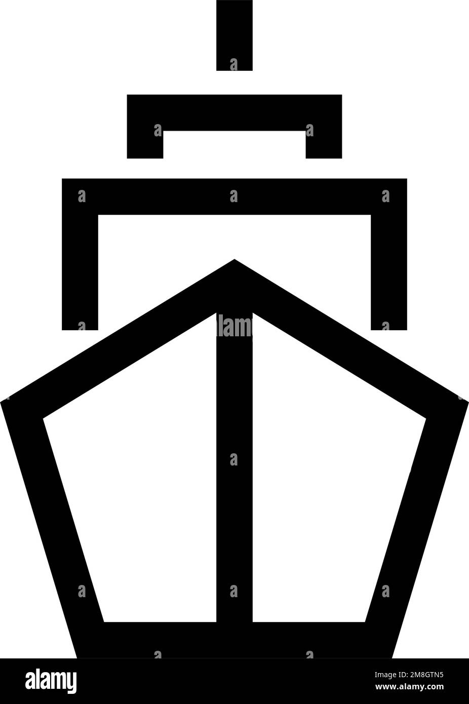 Simple ship icon. Maritime transportation. Editable vector Stock Vector ...