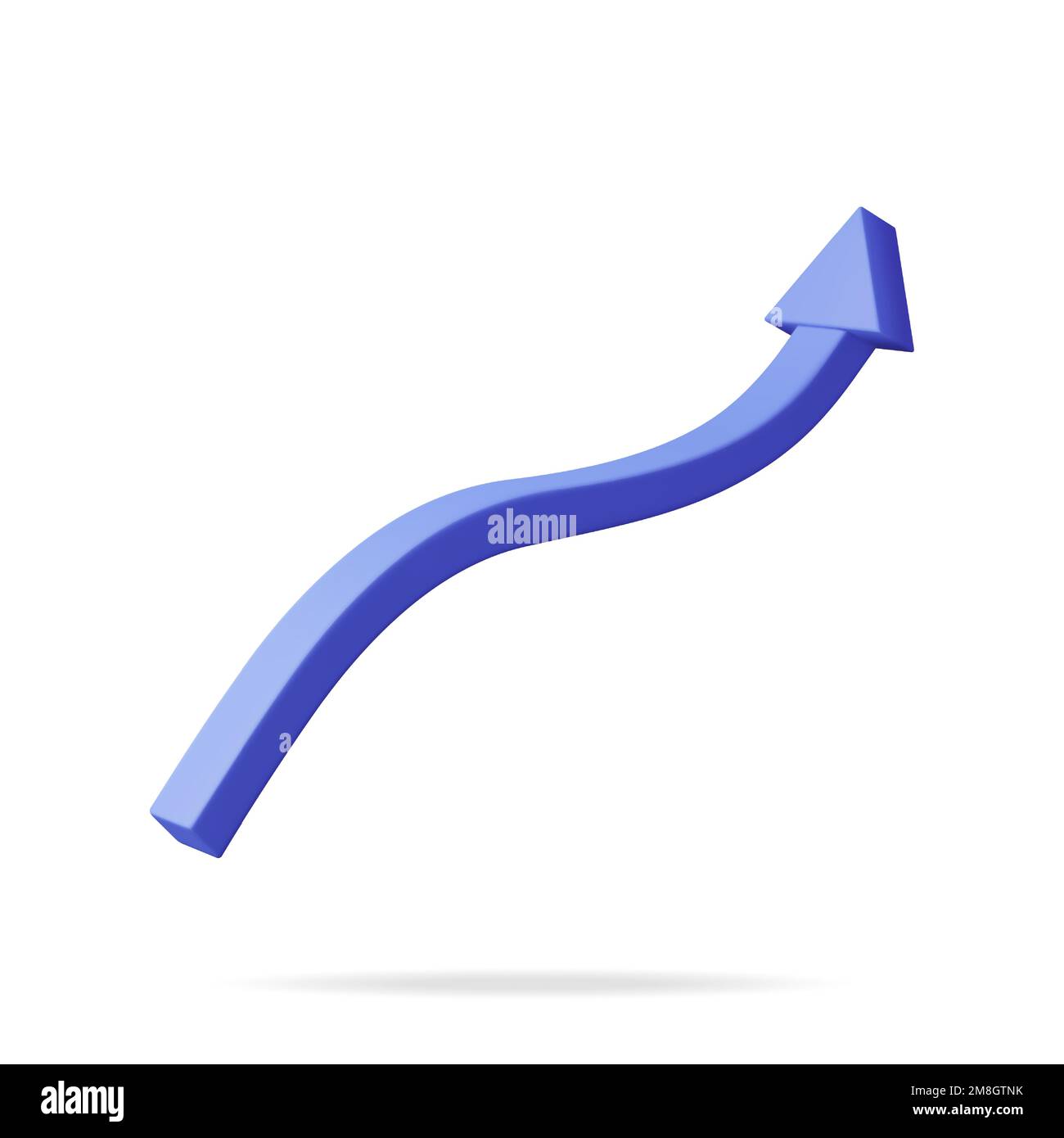 3D Growing Blue Arrow Isolated Stock Vector Image & Art - Alamy