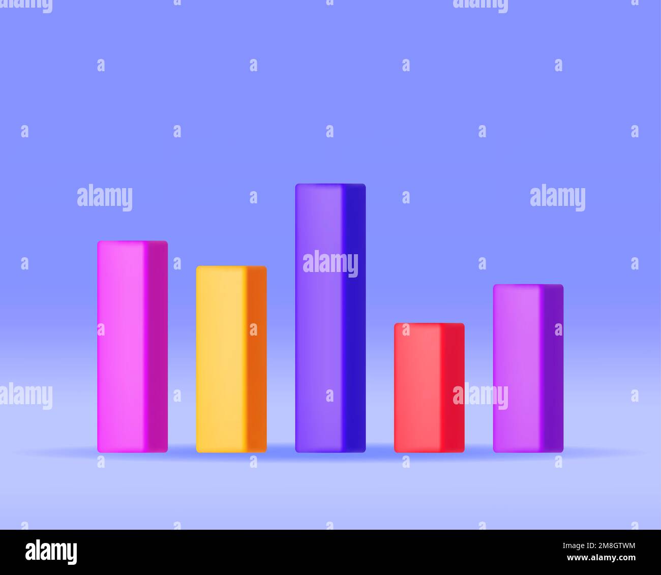 3D Growth Stock Diagram Isolated Stock Vector Image & Art - Alamy