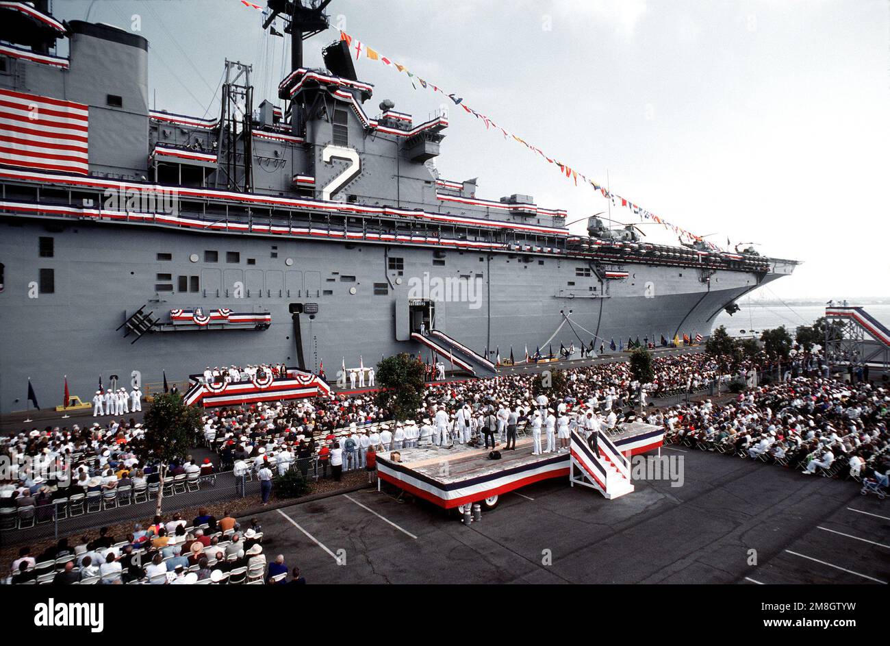 Speaker at ship commissioning ceremony hi-res stock photography and ...