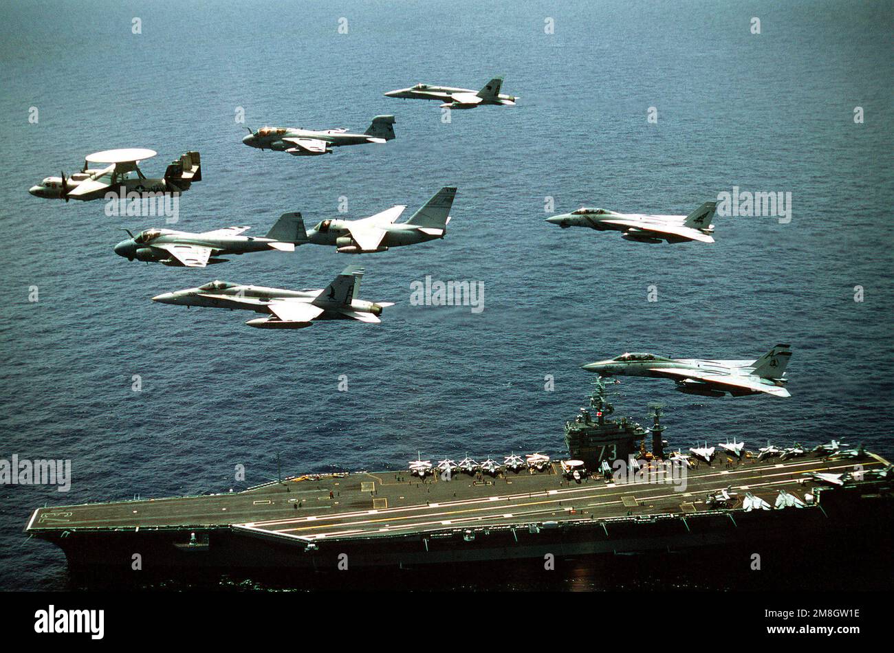 A formation of aircraft assigned to the nuclear-powered aircraft ...