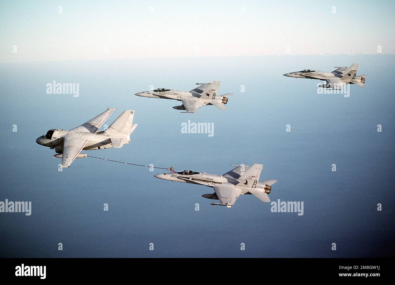 A Strike Fighter Squadron 136 (VFA-136) F/A-18C Hornet aircraft ...