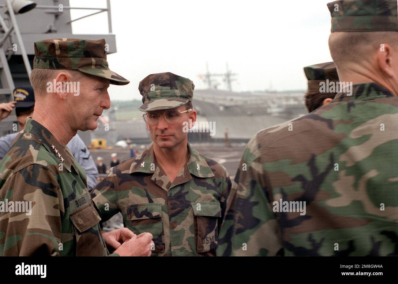 GEN. Walter E. Boomer, assistant commandant of the Marine Corps, visits ...