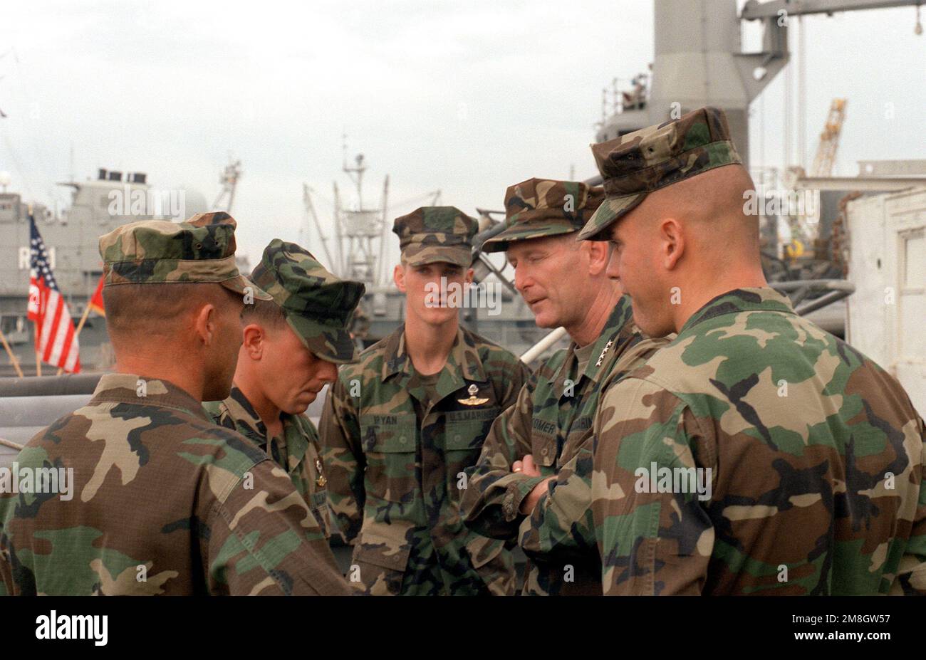 GEN. Walter E. Boomer, assistant commandant of the Marine Corps, visits ...