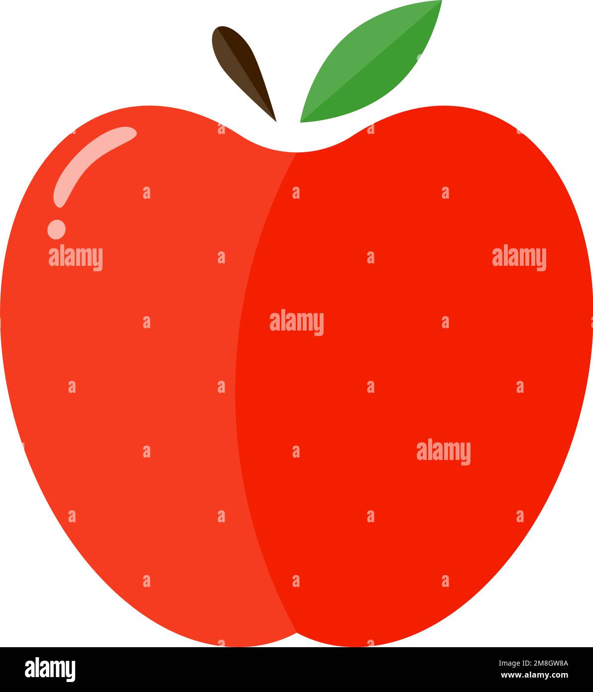 Modern apple icon. Fresh fruit. Editable vector Stock Vector Image ...