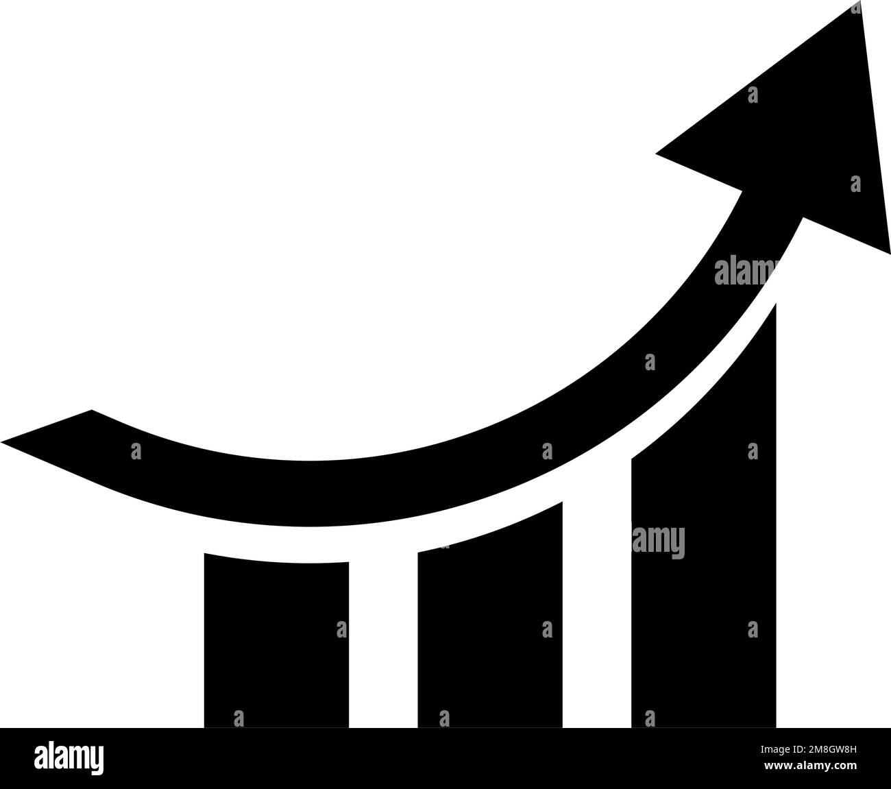 Bar graph silhouette icon. Increase in profit and sales. Editable ... Bar graph silhouette icon. Increase in profit and sales. Editable ...