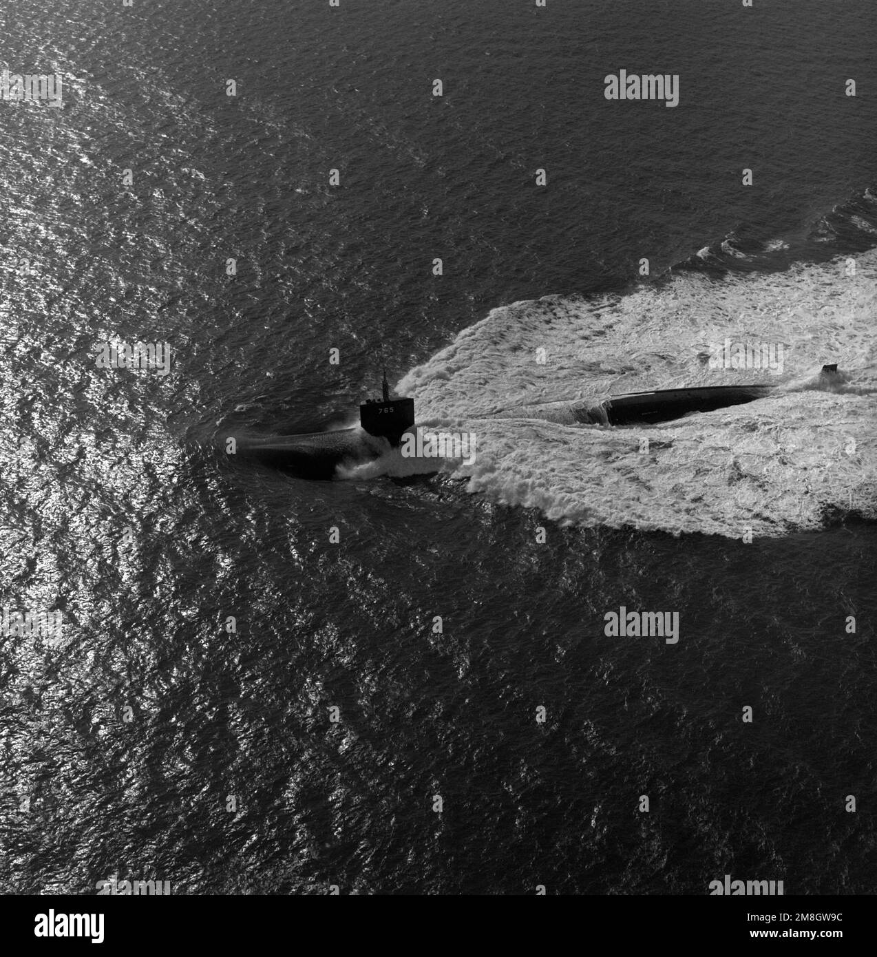 A port beam view of the nuclear-powered attack submarine MONTPELIER ...