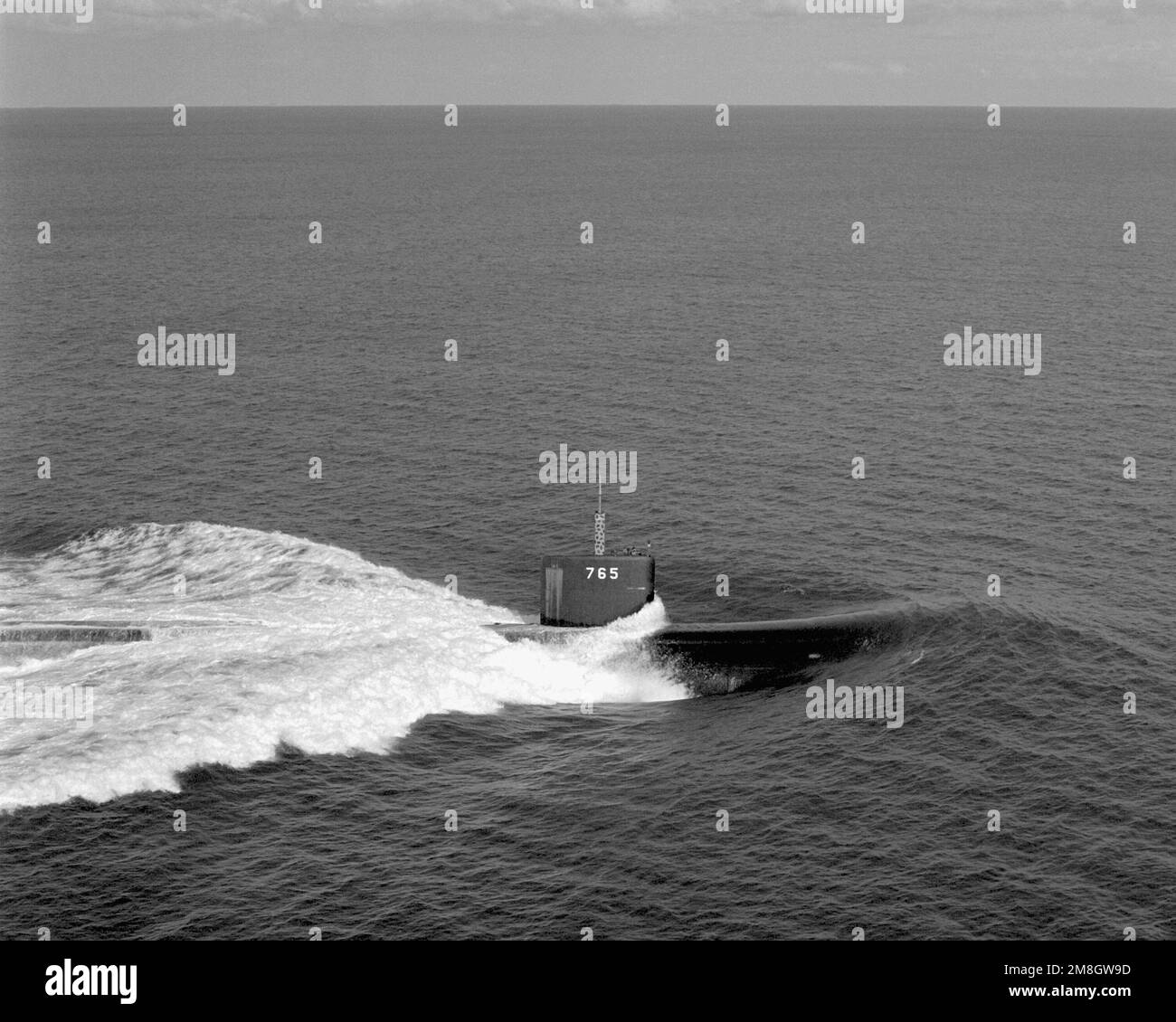A starboard beam view of the nuclear-powered attack submarine ...