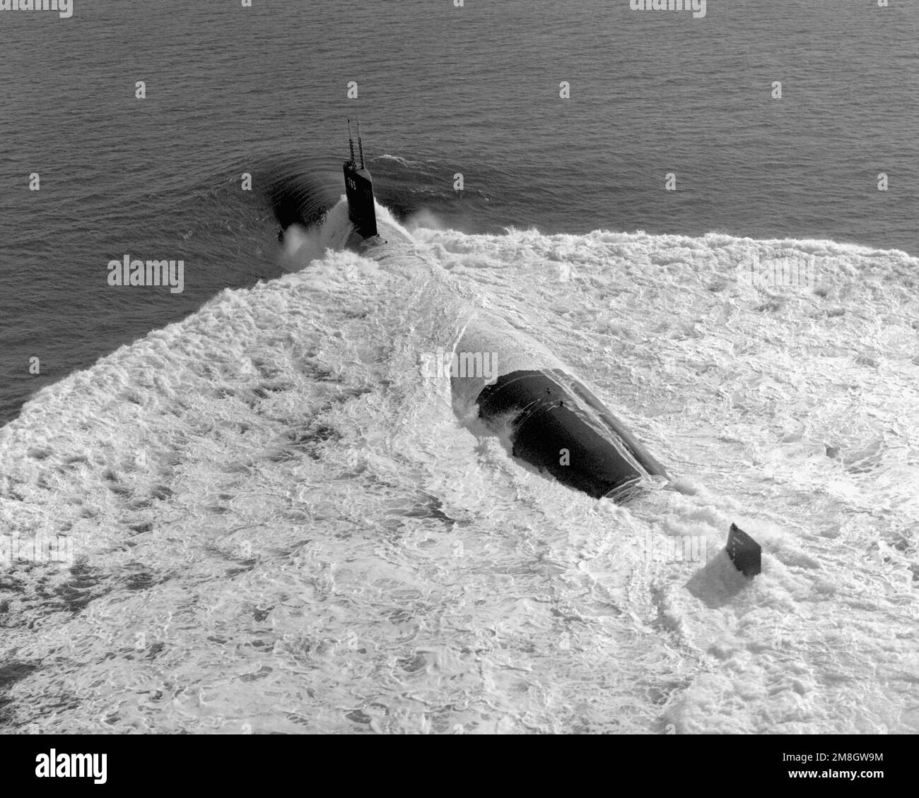 A port quarter view of the nuclear-powered attack submarine MONTPELIER ...