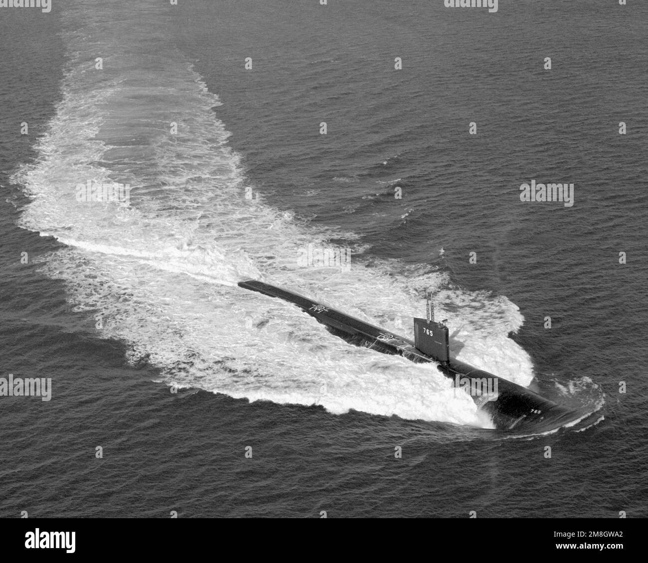 A starboard bow view of the nuclear-powered attack submarine MONTPELIER ...