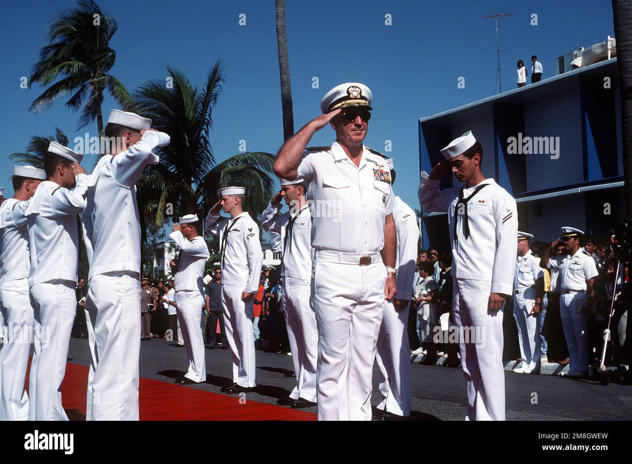 ADM Robert J. Kelly, commander-in-chief, U. S. Pacific Fleet, arrives ...