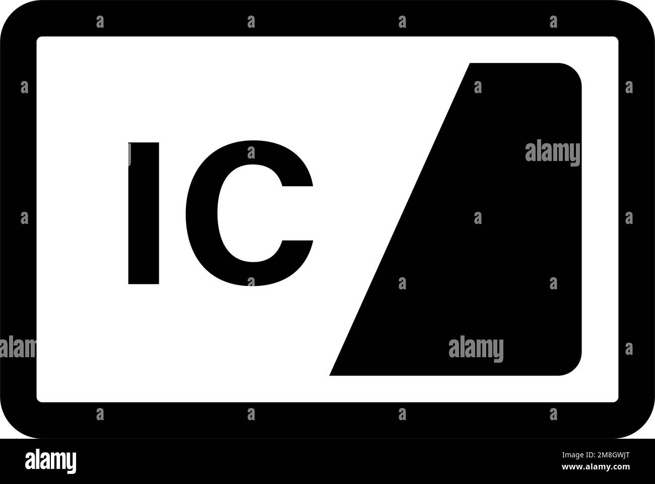 Flat design IC cash card icon. Electronic payment card. Editable vector ...