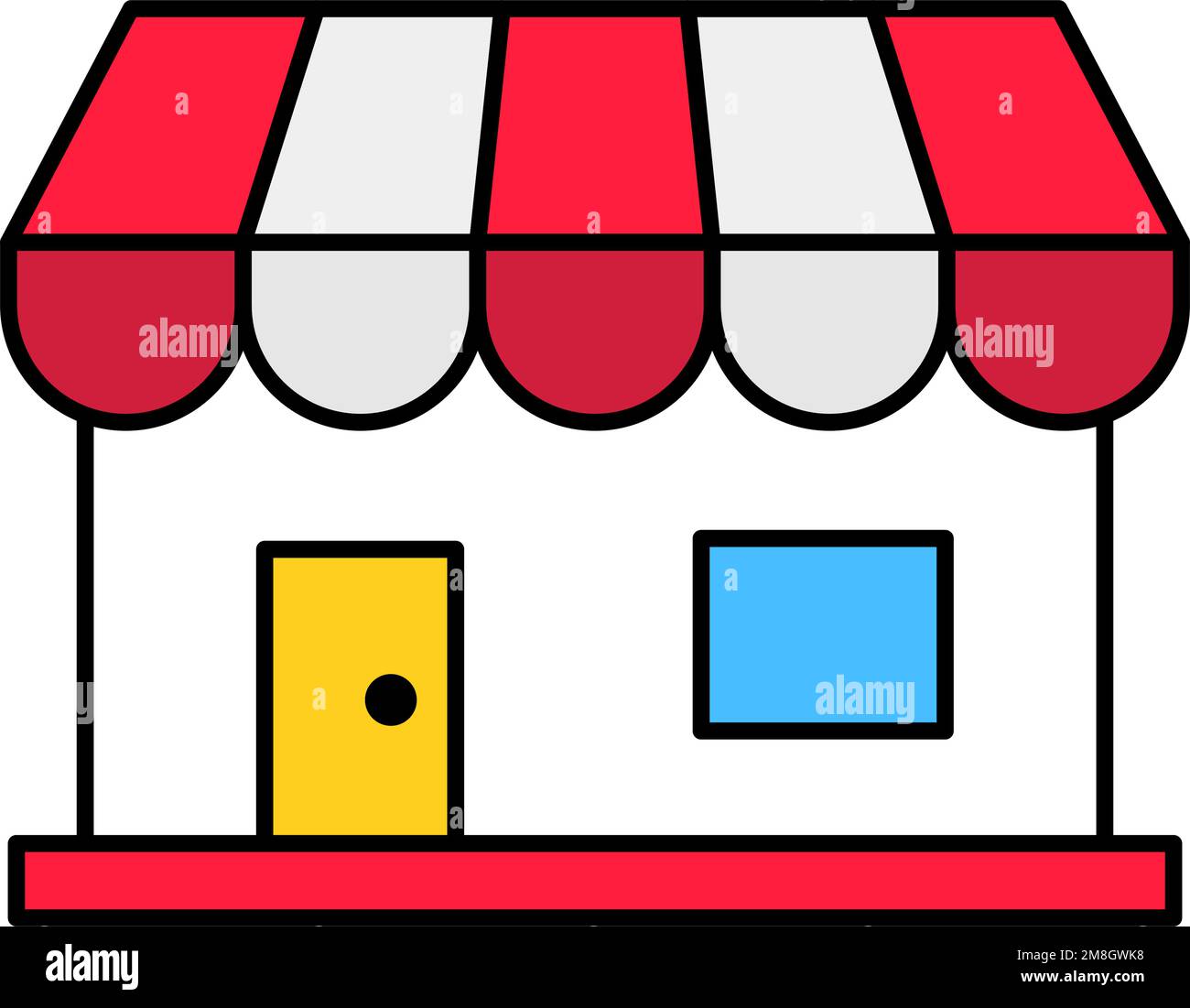 Flat design store icon. Shop icon. Editable vector Stock Vector Image ...