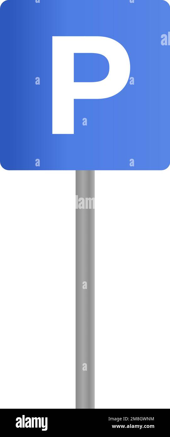 Modern parking sign and pole. Editable vector Stock Vector Image & Art ...