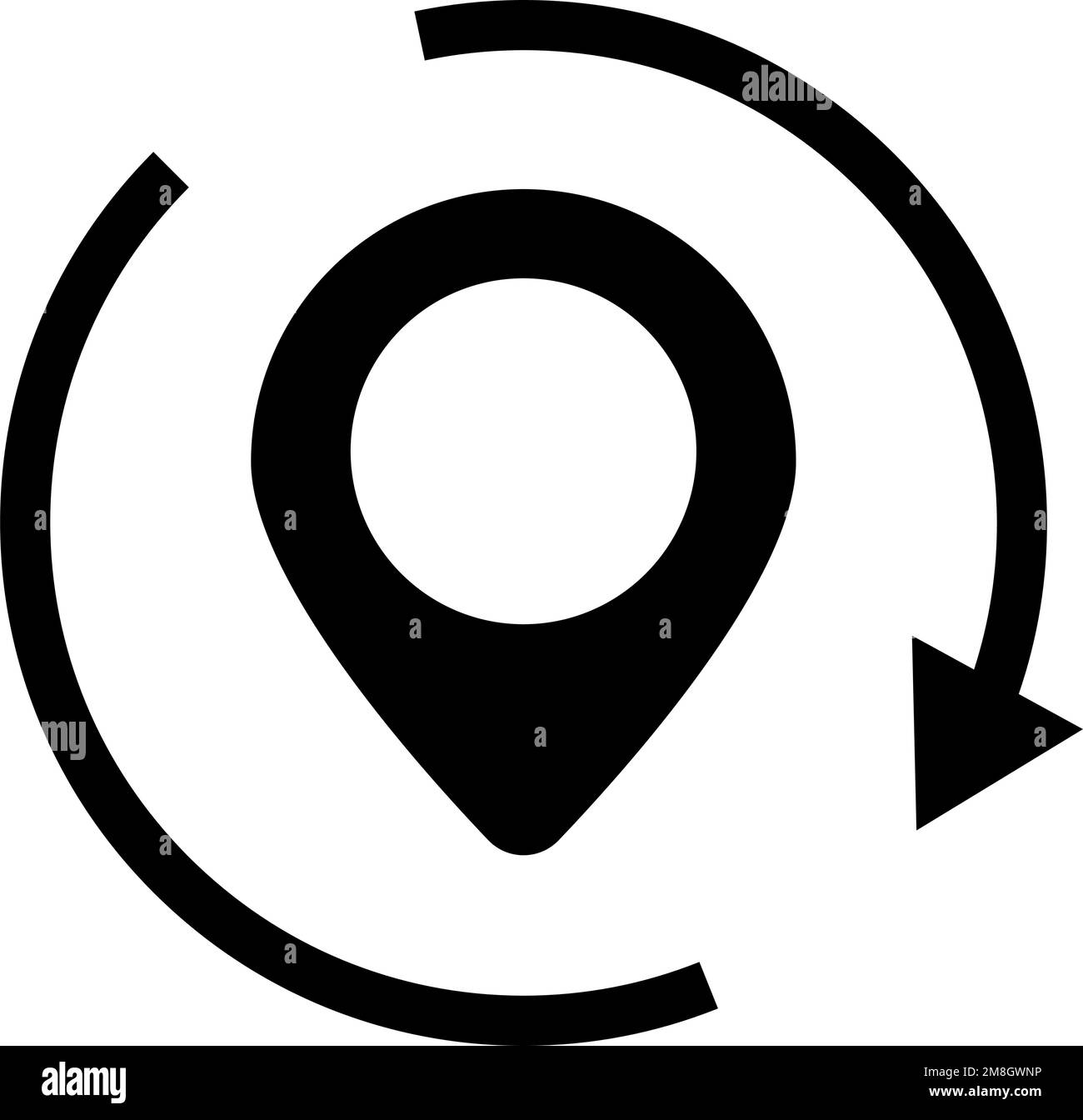 Rotating map pin silhouette icon. Editable vector Stock Vector Image ... Rotating map pin silhouette icon. Editable vector Stock Vector Image ...