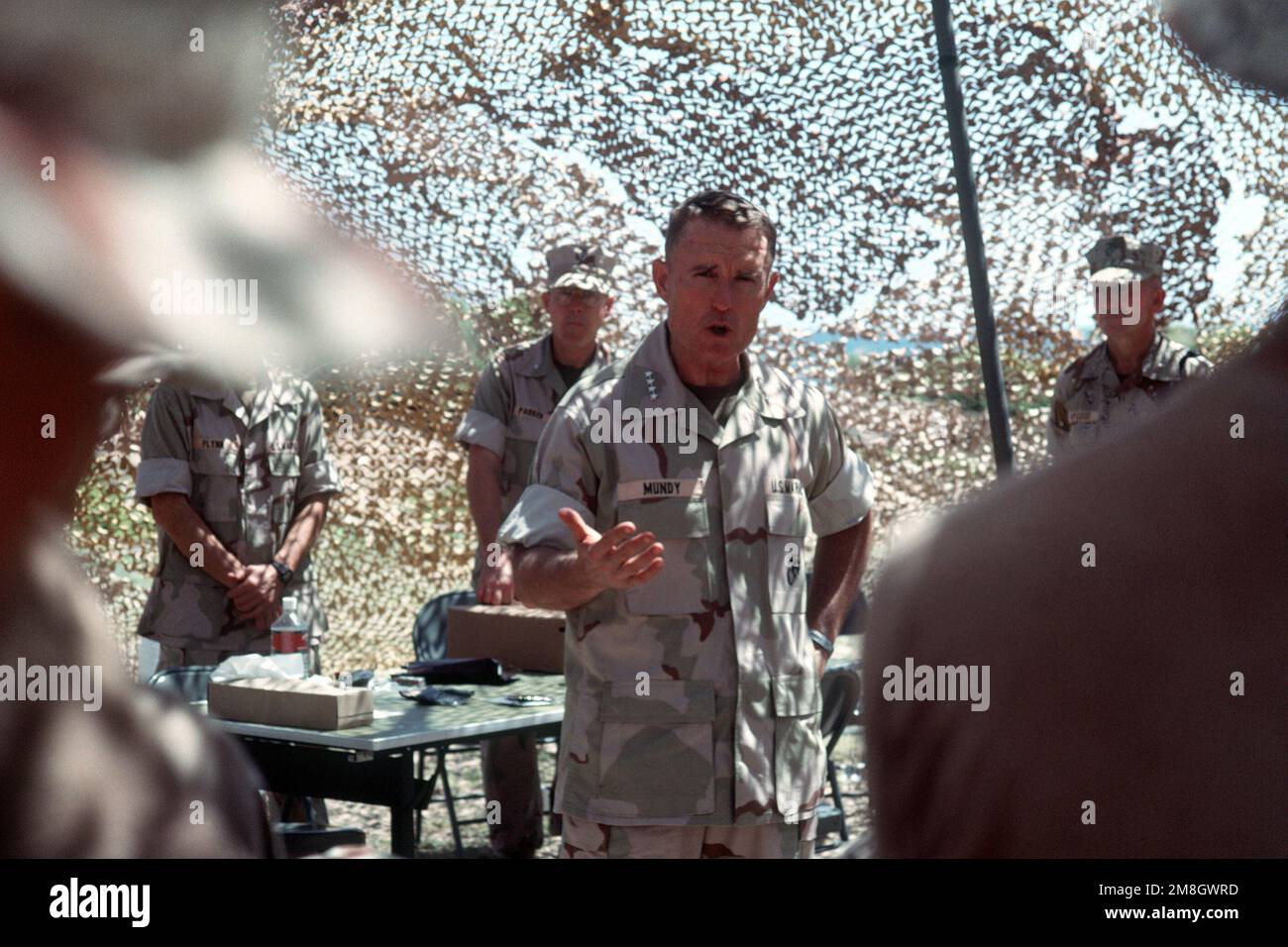 GEN Carl E. Mundy Jr., commandant of the Marine Corps, addresses ...