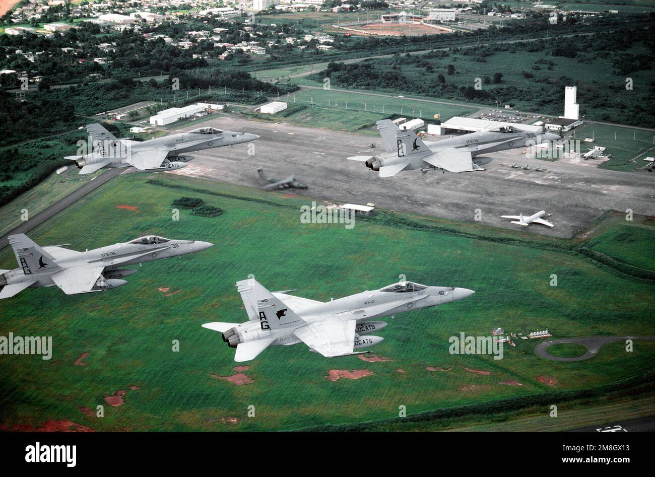 F/A-18C Hornet aircraft of Strike Fighter Squadron 131 (VFA-131) and ...