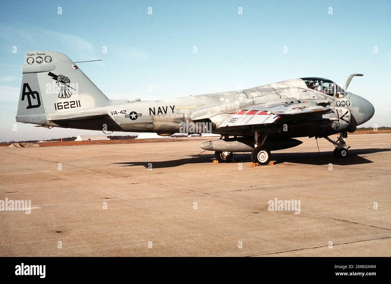 A right side view of an Attack Squadron 42 (VA-42) A-6E Intruder ...