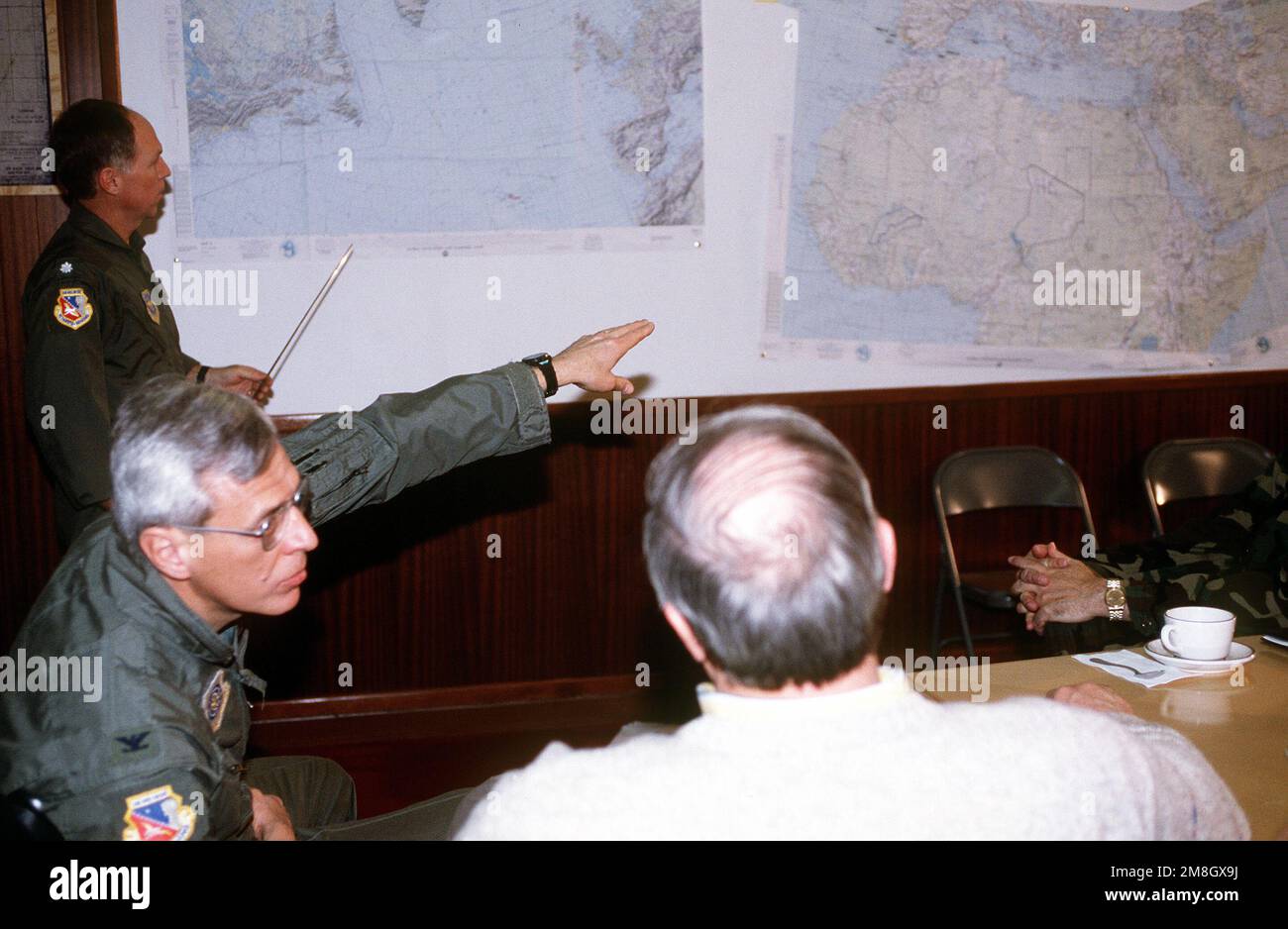 Ambassador Richard Capen, US Ambassador to Spain, is briefed on tanker ...