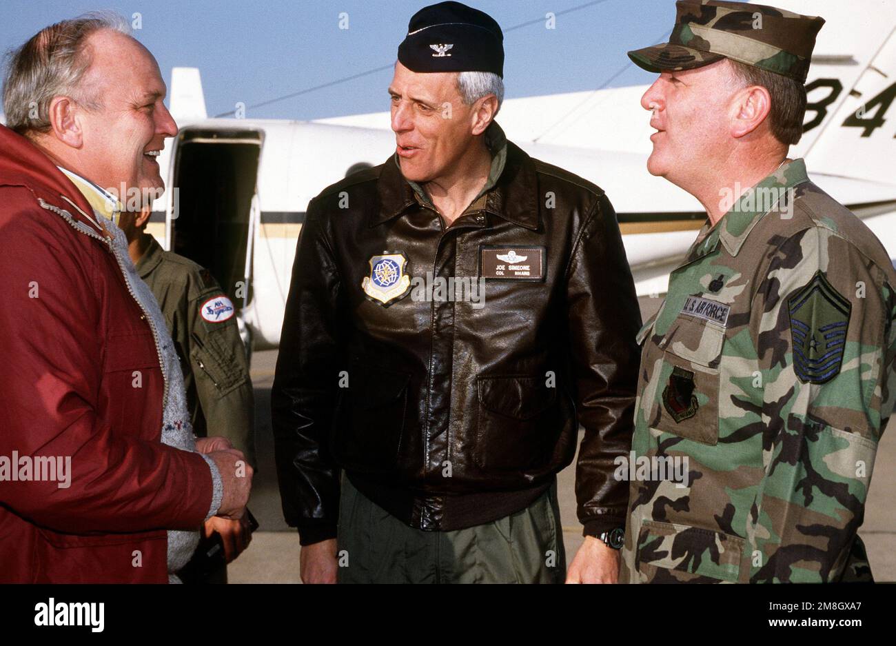 Ambassador Richard Capen, US Ambassador to Spain, is greeted by COL ...
