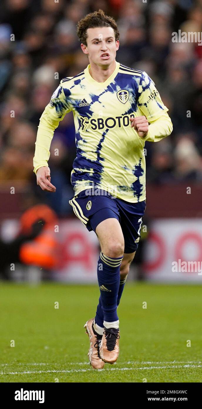 Birmingham, UK.13th January 2023. Brenden Aaronson of Leeds United ...