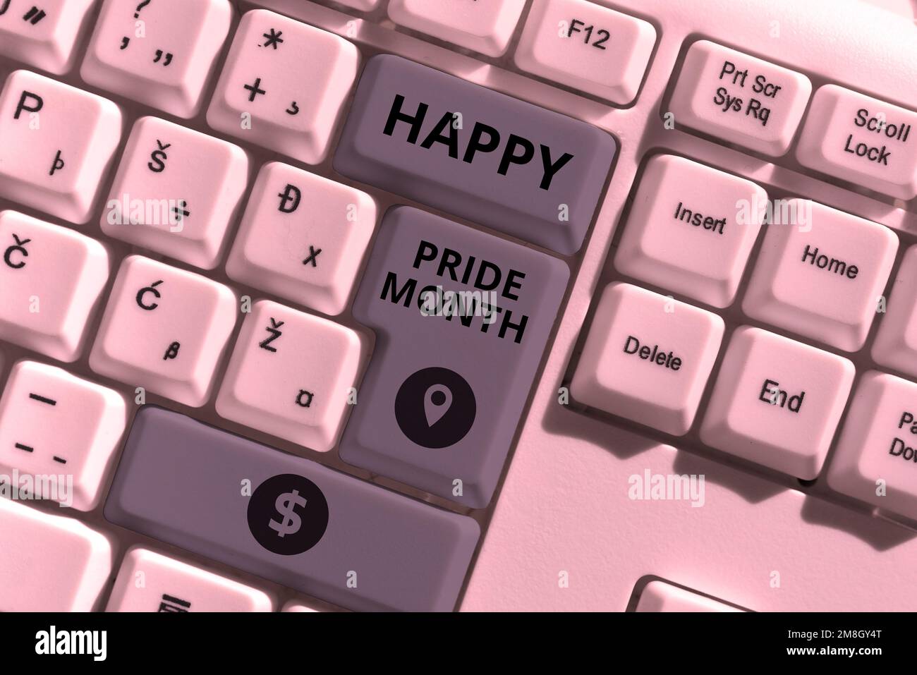 Writing displaying text Happy Pride Month. Word Written on period of ...