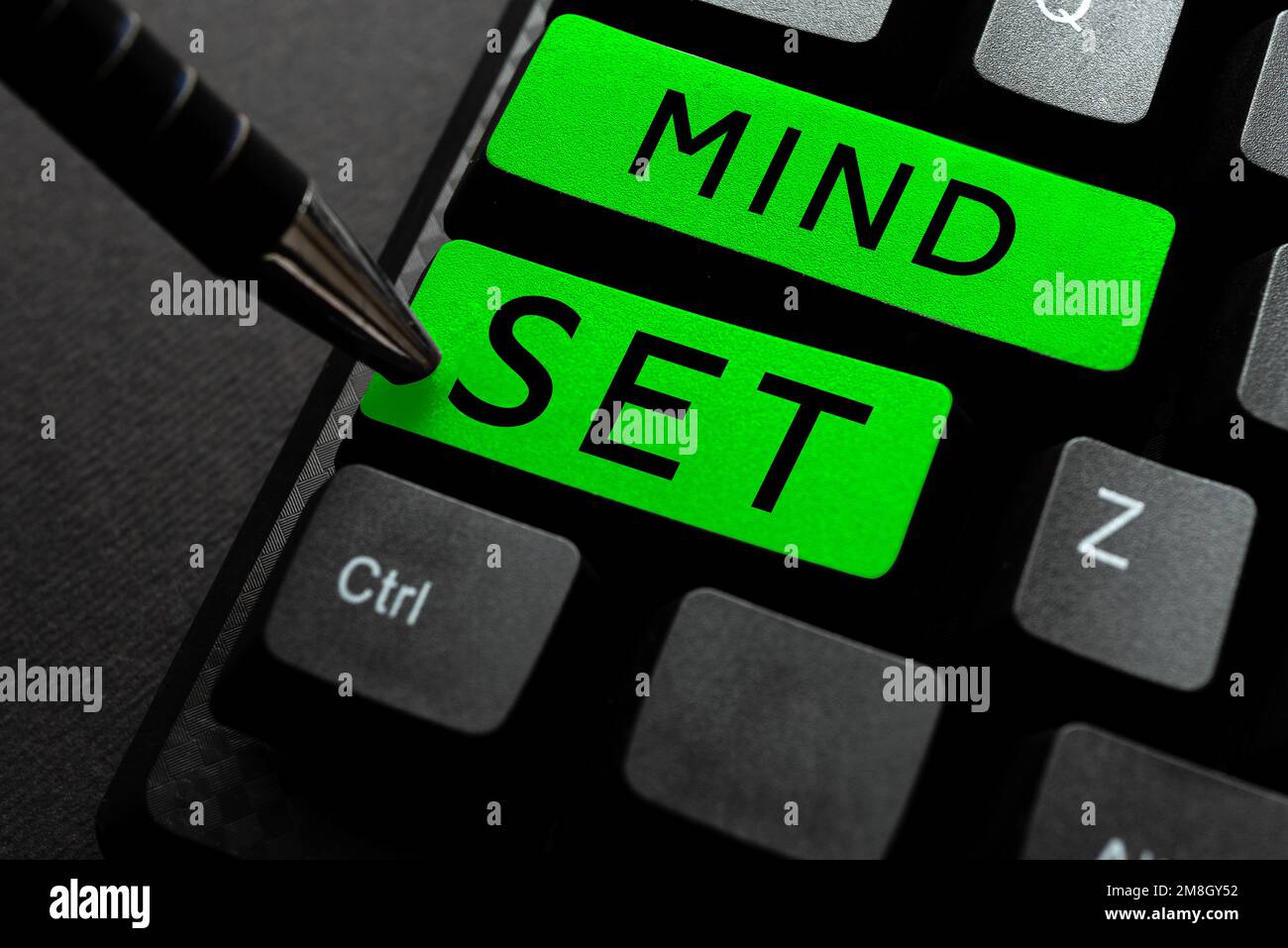 Text caption presenting Mind Set. Business concept A standard thought ...