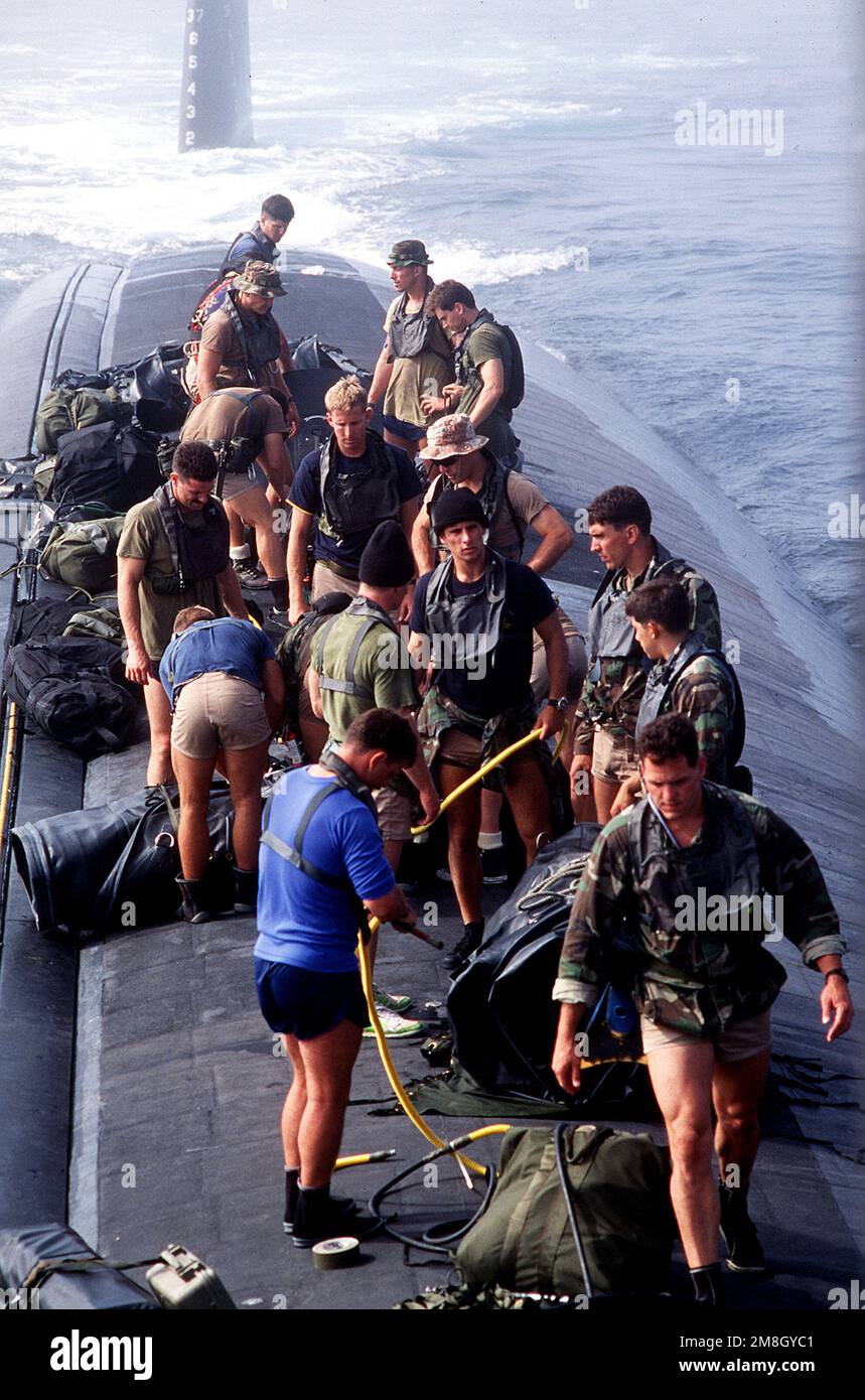 Navy divers from SEAL Team One, based at Naval Amphibious Base Coronado ...