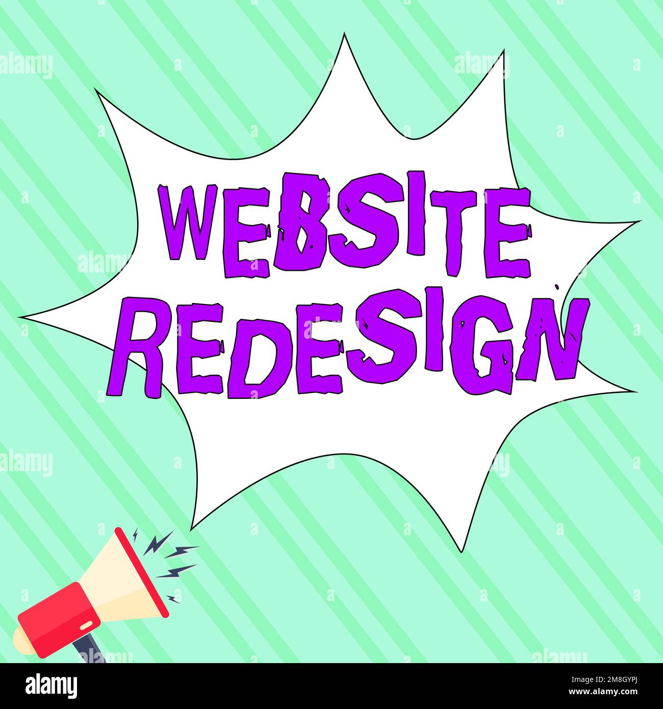 Hand writing sign Website Redesign. Business idea modernize improver or ...