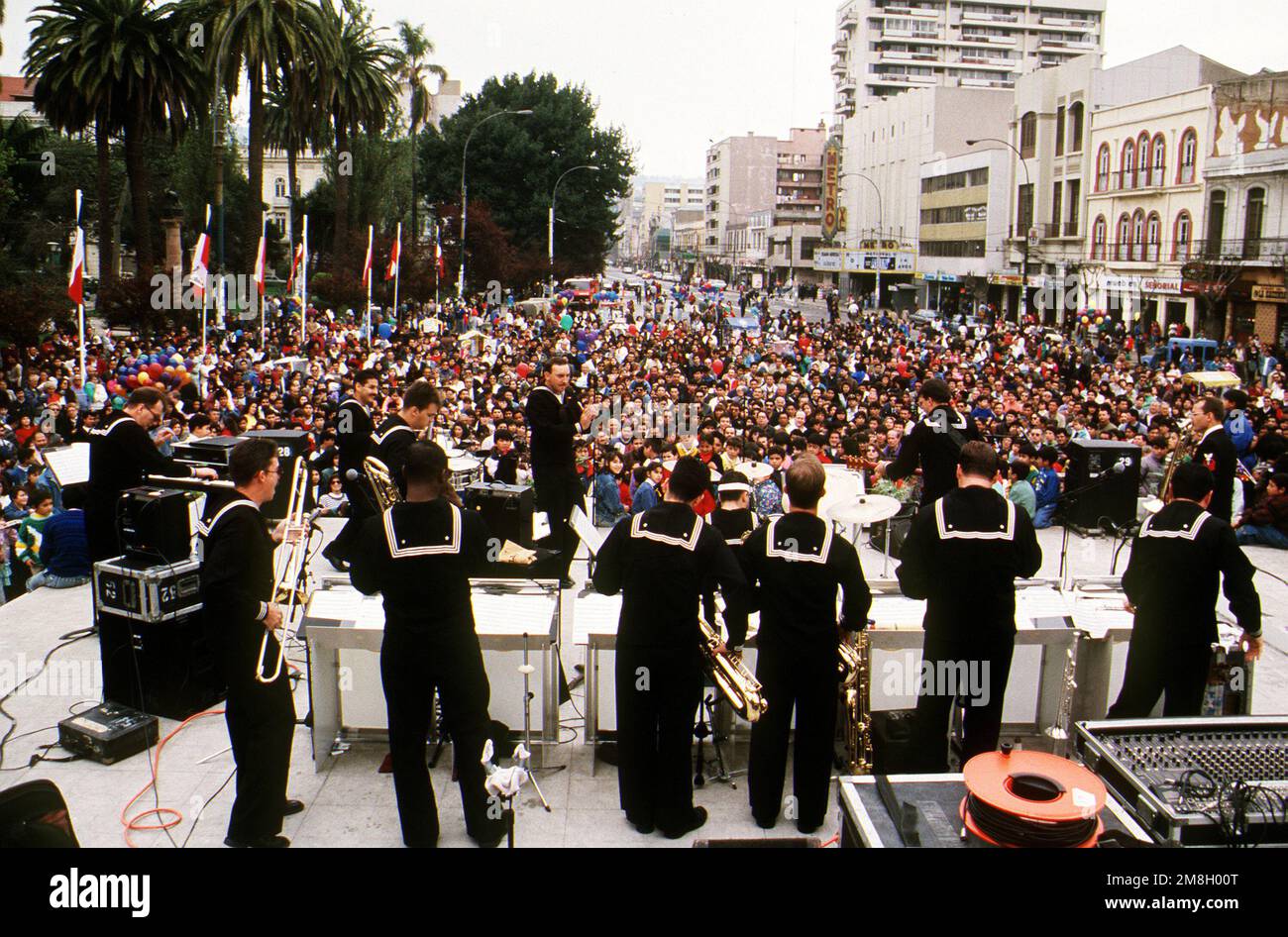 The Navy Show Band from Norfolk, Va., gives a concert for local ...