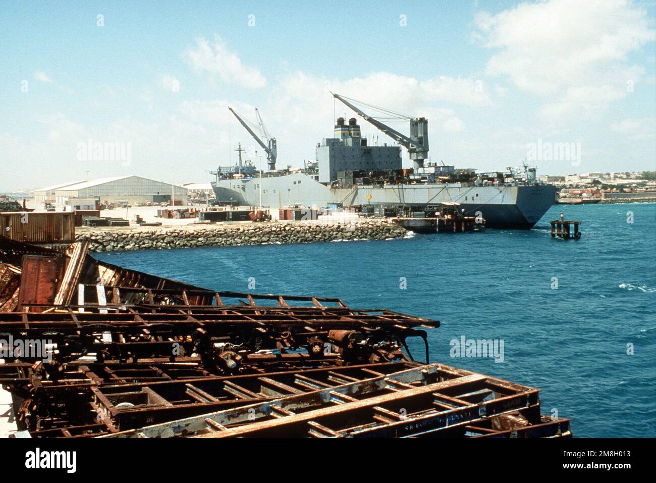 A port quarter view of the vehicle cargo ship USNS CAPELLA (T-AKR-293 ...