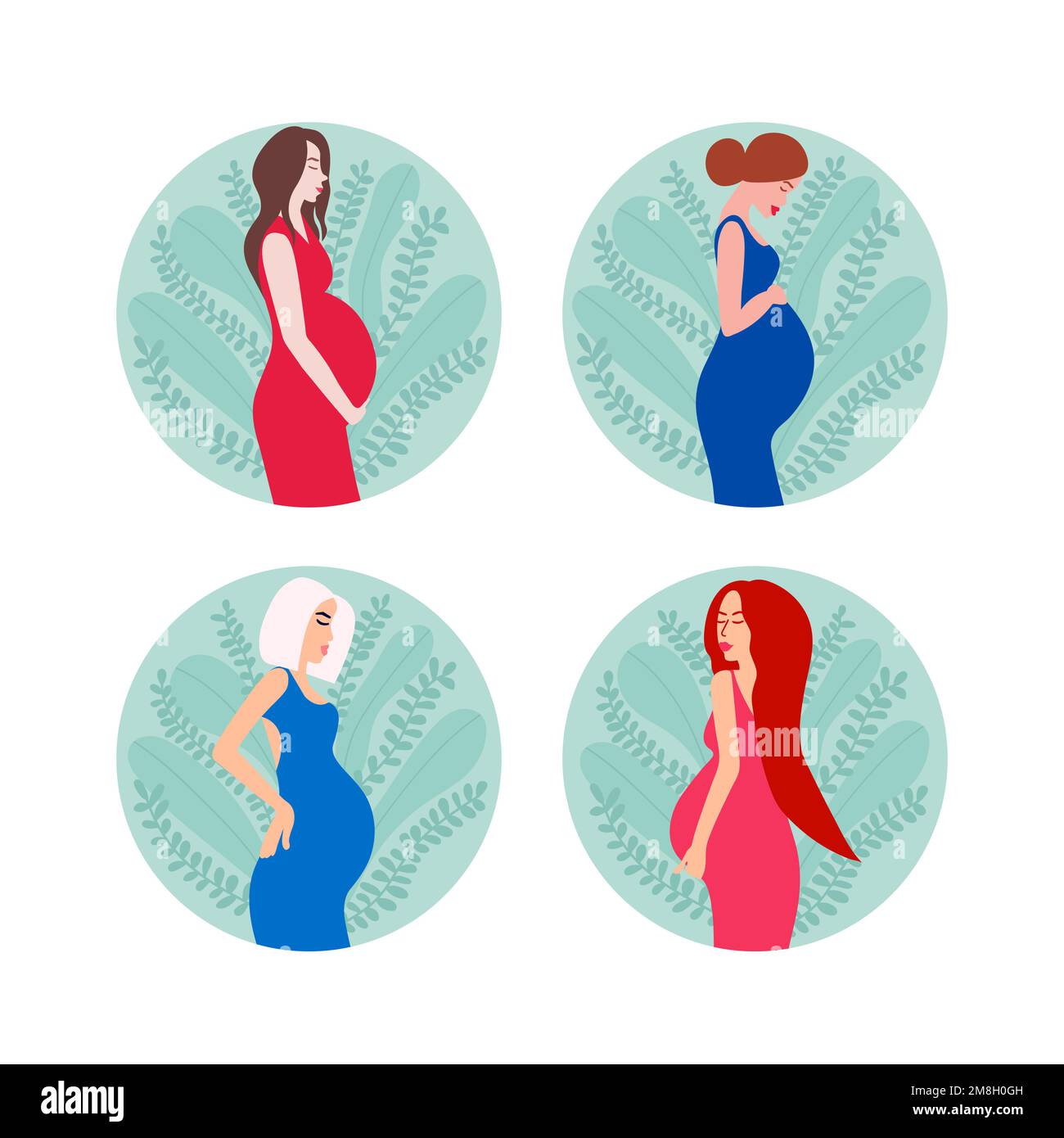 Vector pregnancy icon set Stock Vector Image & Art - Alamy